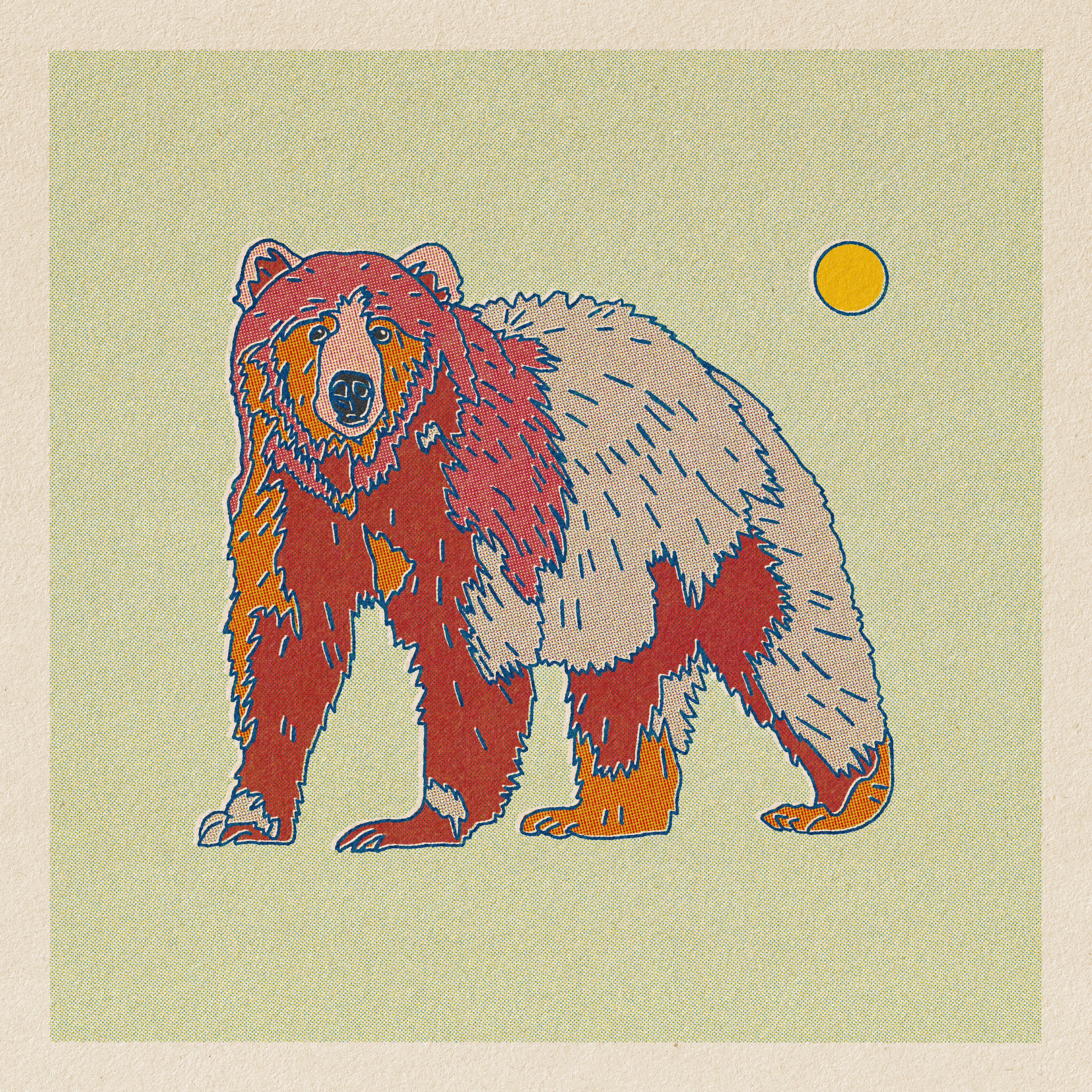 Bear Art Print - Caroline Clark Design – Long Lost Studio by Caroline Clark