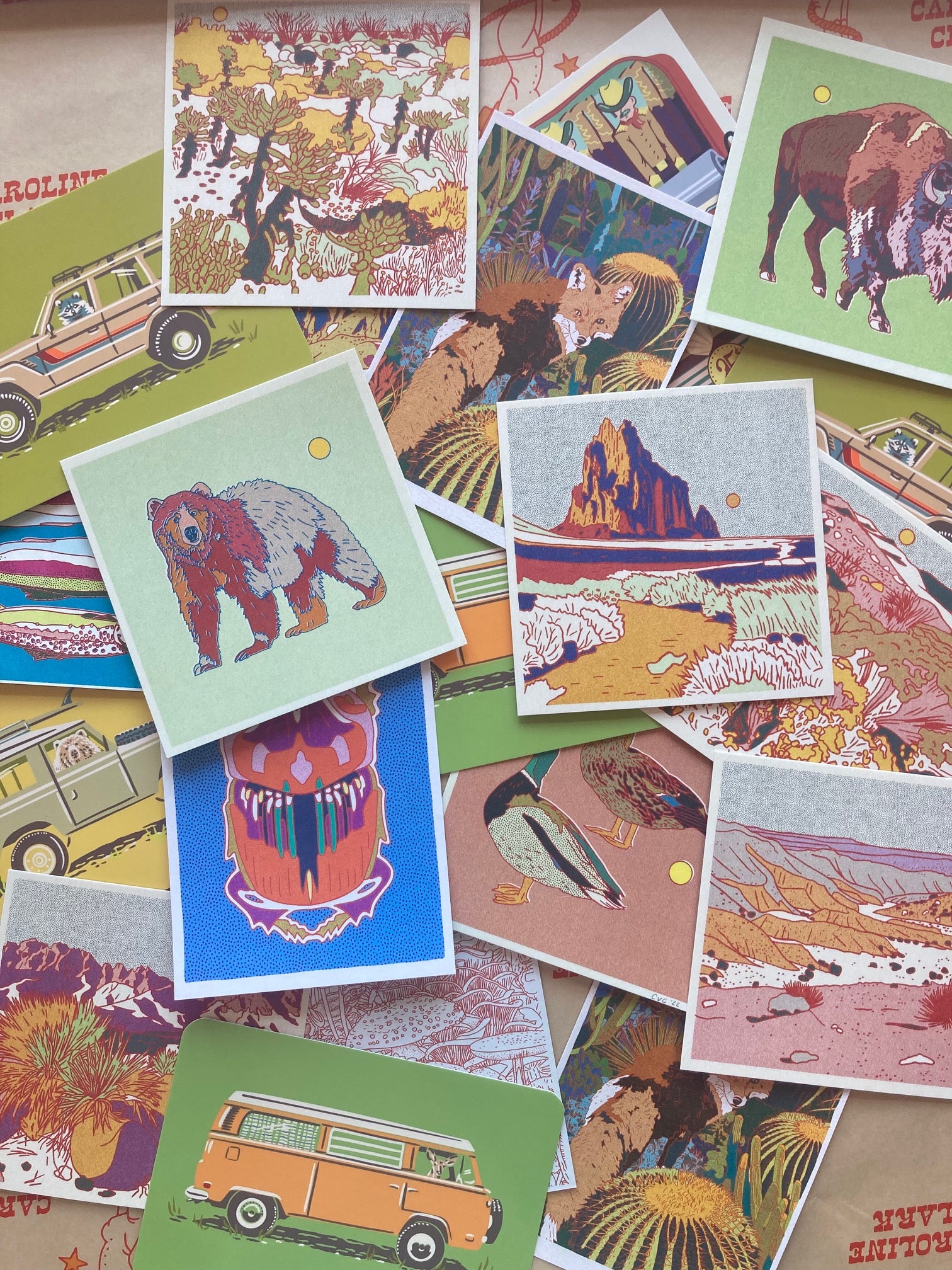 Misc. Postcards - Single Design – Long Lost Studio by Caroline Clark