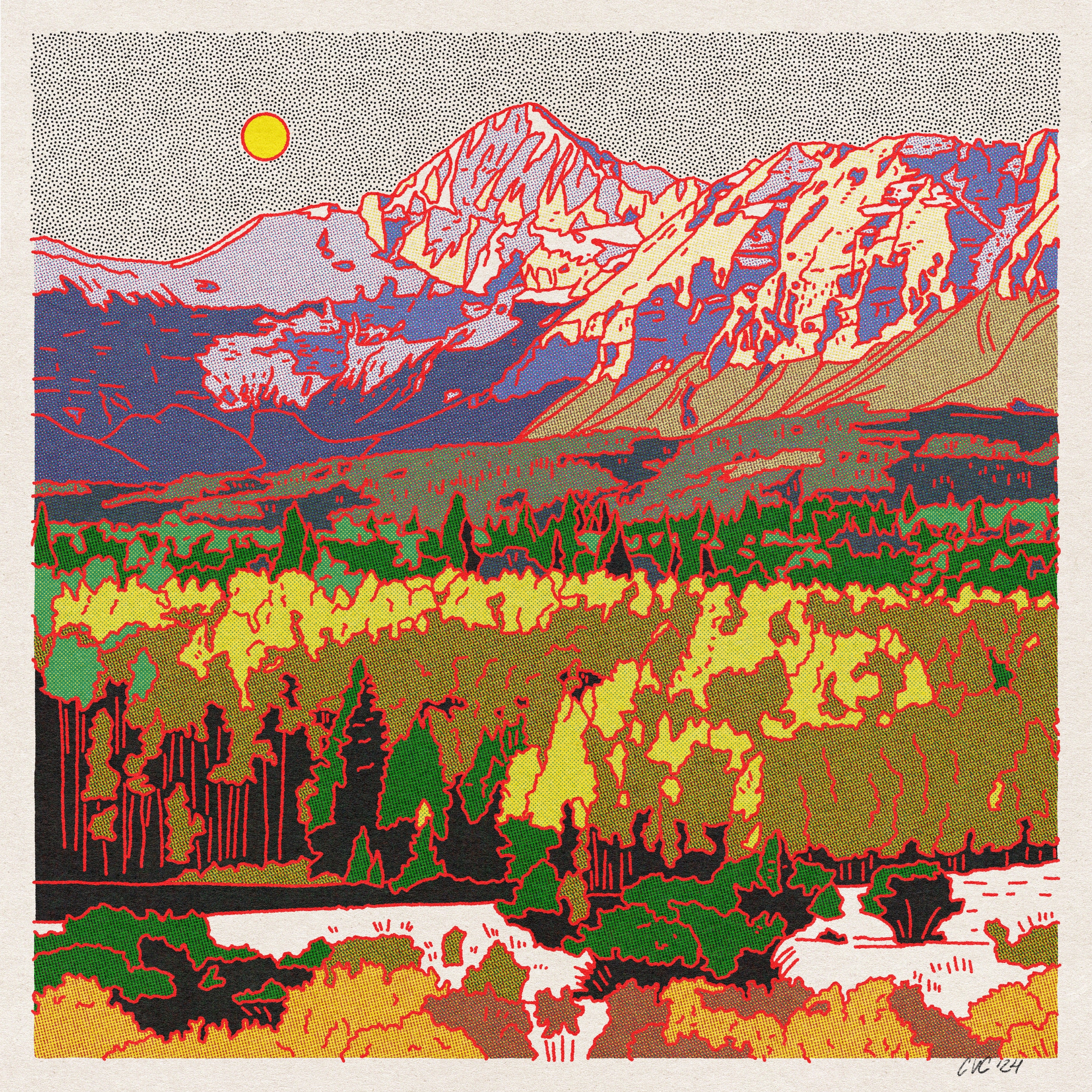 Wilson Peak Art Print - Caroline Clark Design – Long Lost Studio by ...