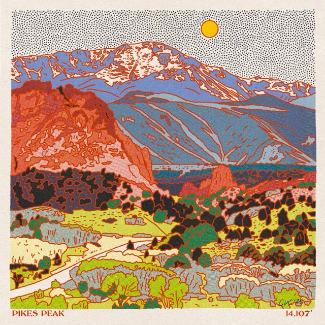 Pikes Peak Art Print - Caroline Clark Design – Long Lost Studio by ...