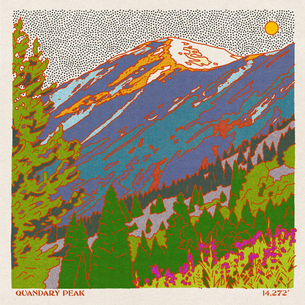 Quandary Peak Art Print - Caroline Clark Design – Long Lost Studio by ...